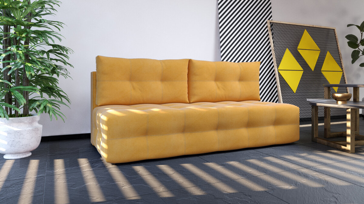 Диван прямой Лондон желтый