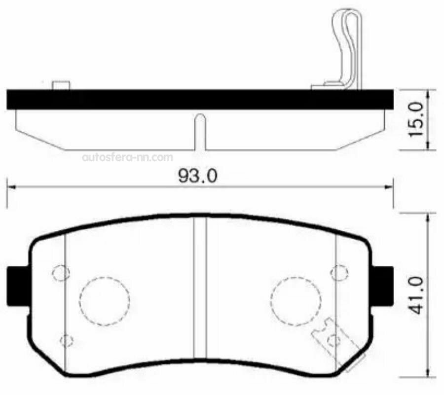 HSB HP1035 Колодки тормозные дисковые задн HYUNDAI: ACCENT 05-08, I30 07-, Sonata (YF) 10-, TUCSON IX35 10- \ KIA: RIO 06-07, PRIDE 05-, FORTE 08-, CEE'D 07-, SPORTAGE R 10-