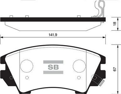 Колодки тормозные opel insignia 08-/zafira 11-/saab 9-5 10- r17" передние