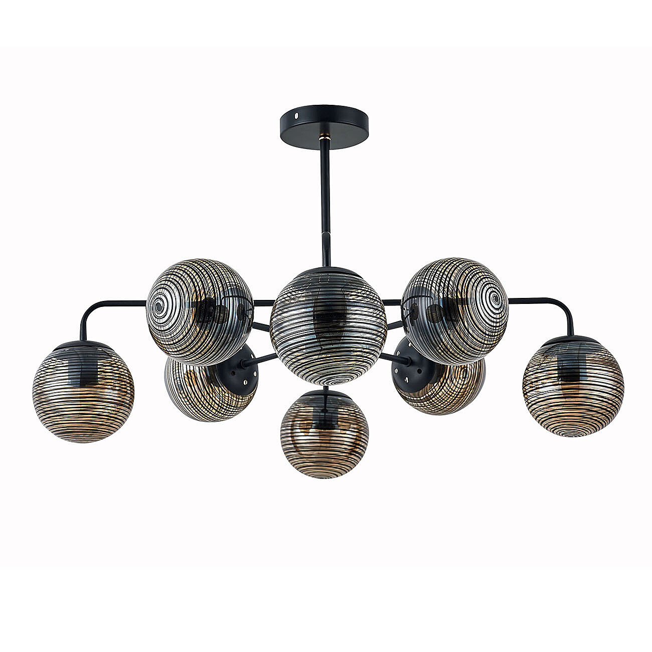 Потолочная люстра Escada Twilight 646/8P, E27, кол-во ламп:8шт, Черный