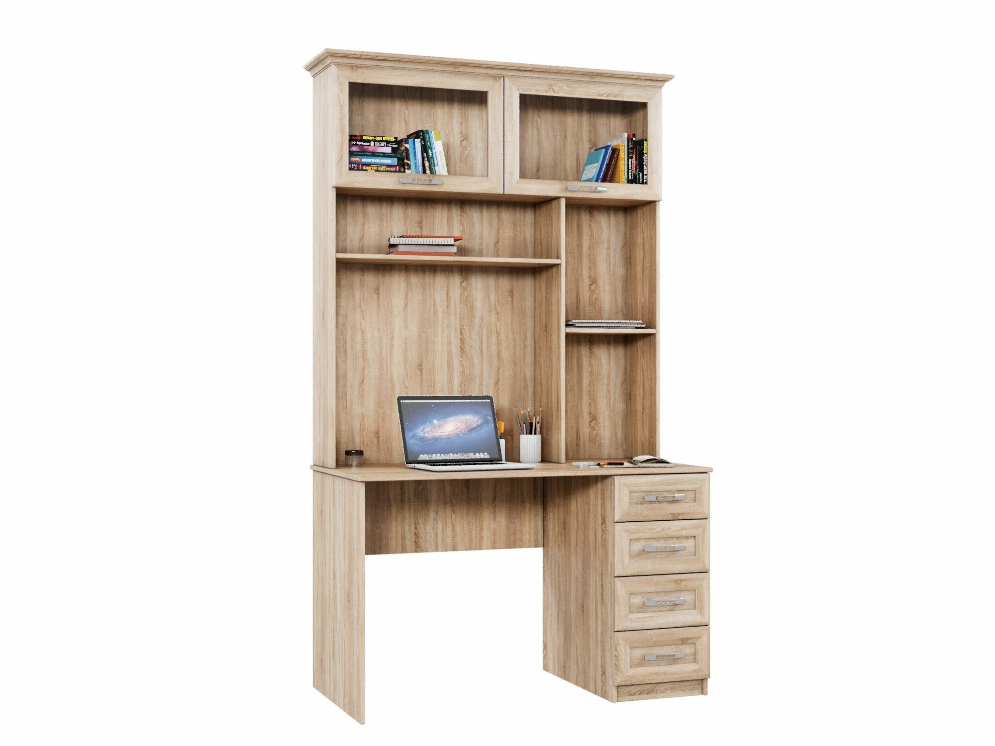 Компьютерный стол "Триан 2" 136х218х60, дуб сонома