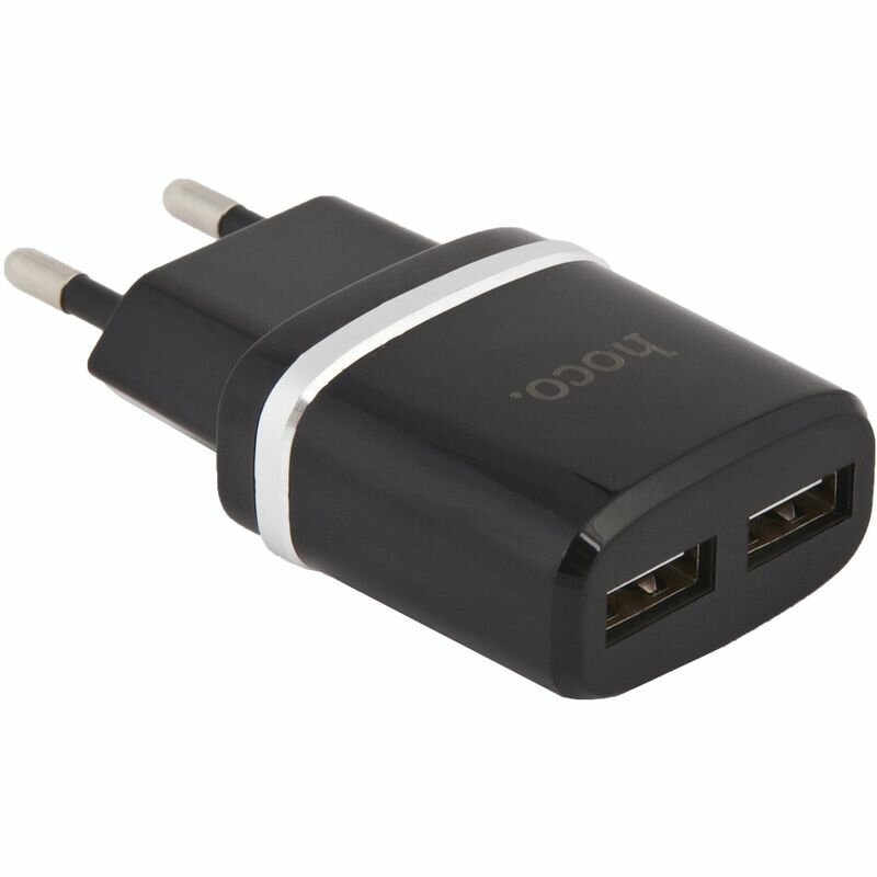Зарядное устройство Hoco C12 microUSB Black