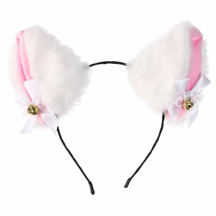 Карнавальный ободок Ушки аниме , цвет белый