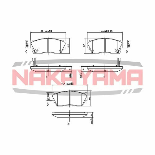 Колодки тормозные дисковые Nakayama p0125ny