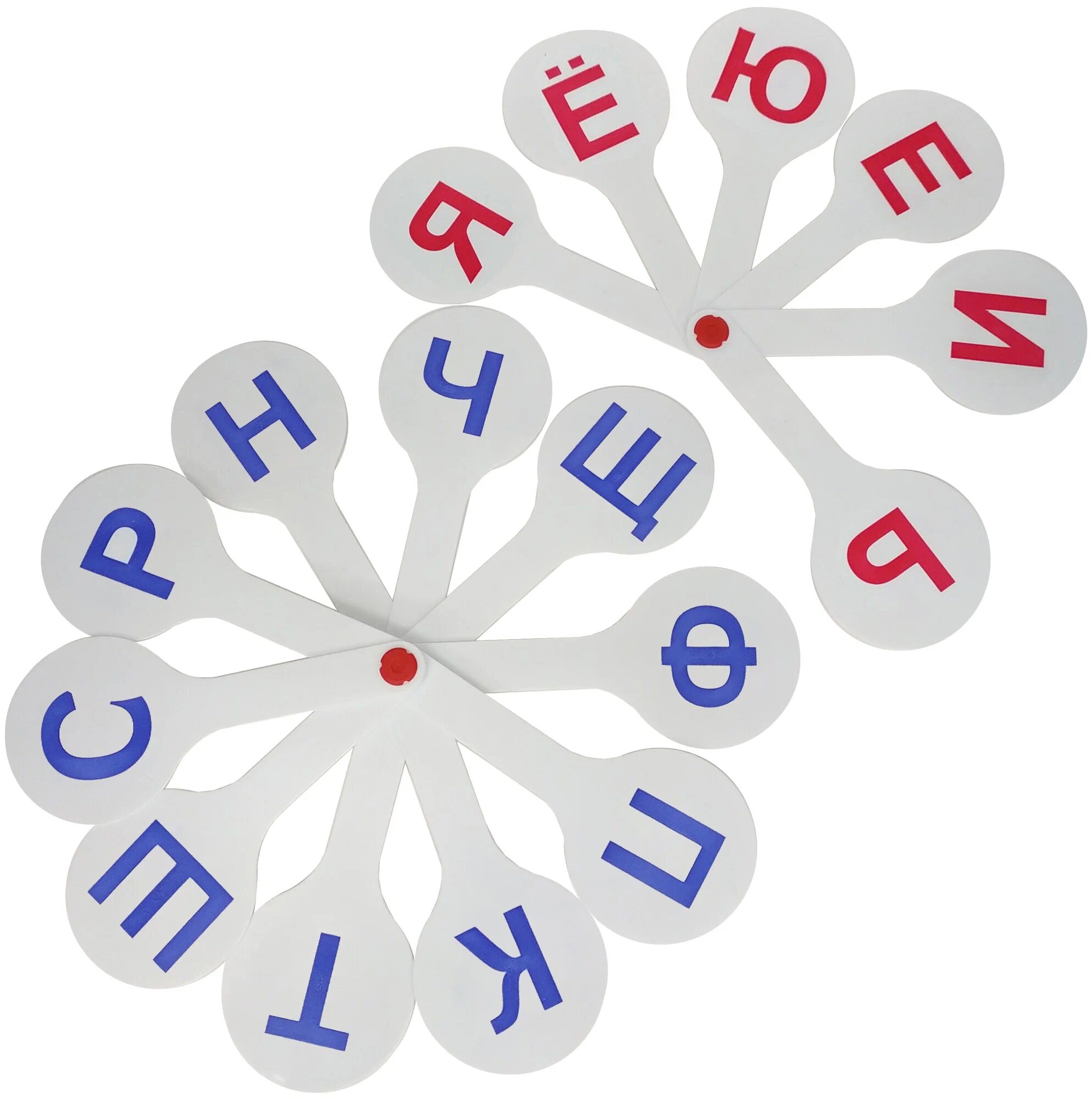 Веер-касса (гласные, согласные буквы), СТАММ, ВК11, белый Т