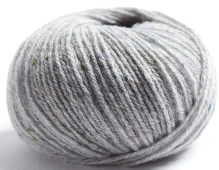 Como Tweed /Комо Твид/ пряжа Lamana (100% шерсть мериноса сверхлегкая), 25г/120м (42 твид, hellgrau (светло-серый), серый)