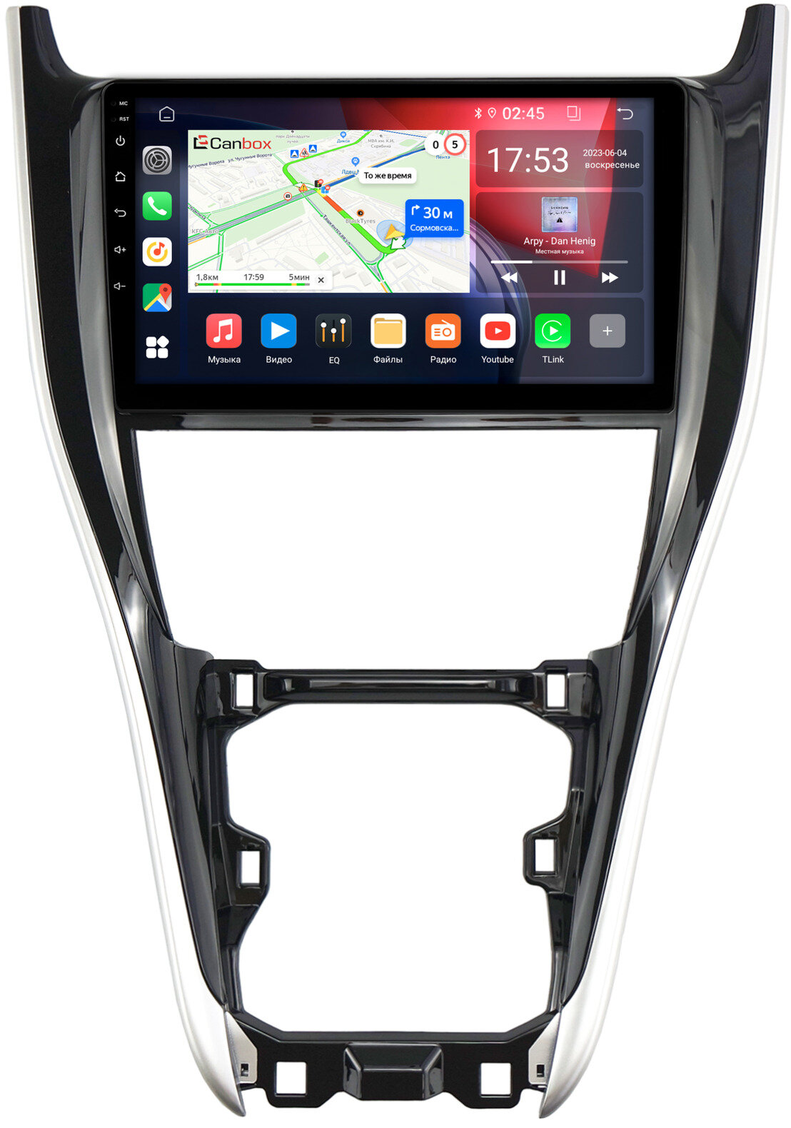 Штатная магнитола Canbox GT10-1227 для Toyota Harrier 3 (XU60) 2017-2020 на Android 10 (IPS, DSP, CarPlay)