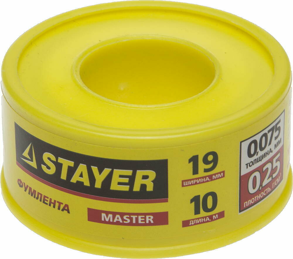 Фумлента STAYER 0.075ммx19ммx10м, 0.25г/см3 12360-19-025