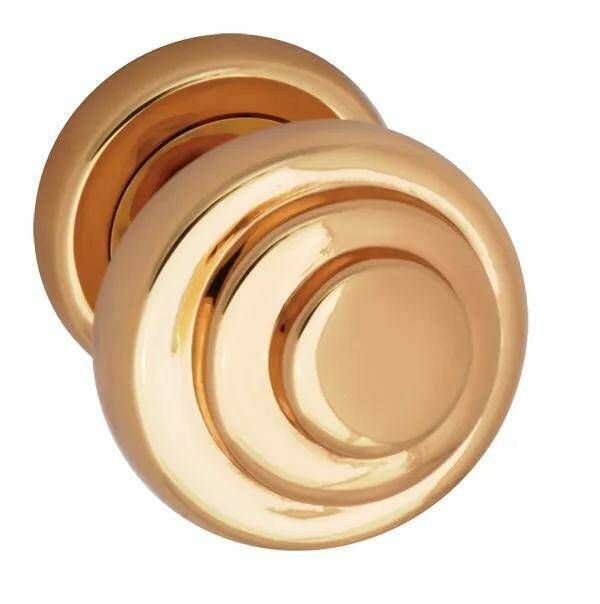 Ручка дверная межкомнатная, поворотная, нажимная круглая поворотная Paolo 909 GP золото