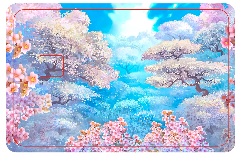 Наклейка на банковскую карту, стикер на карту, сакура