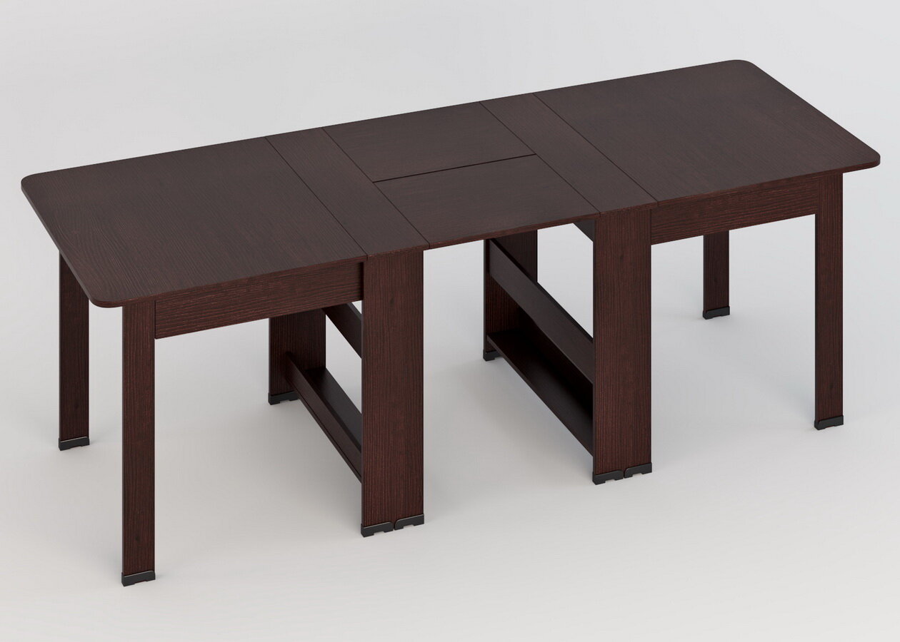 Стол-книжка СКР-17-Р (2600 мм) Венге, раскладной, обеденный, 78.8х87.0х260.0 см, россия