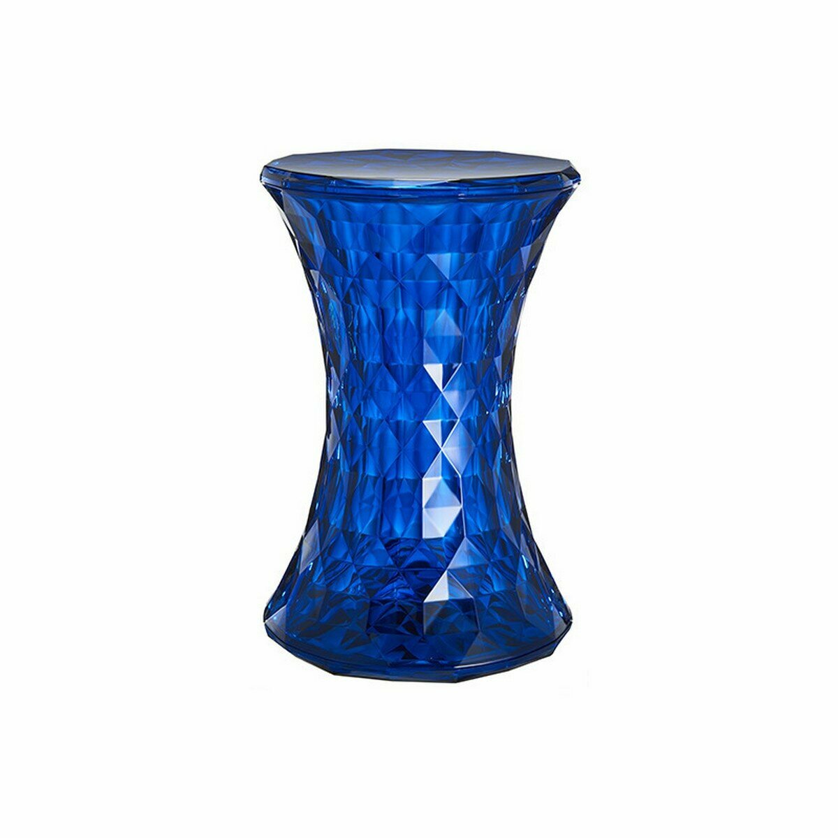 Табурет прозрачный в стиле Kartell Stone stool из поликарбоната (синий)