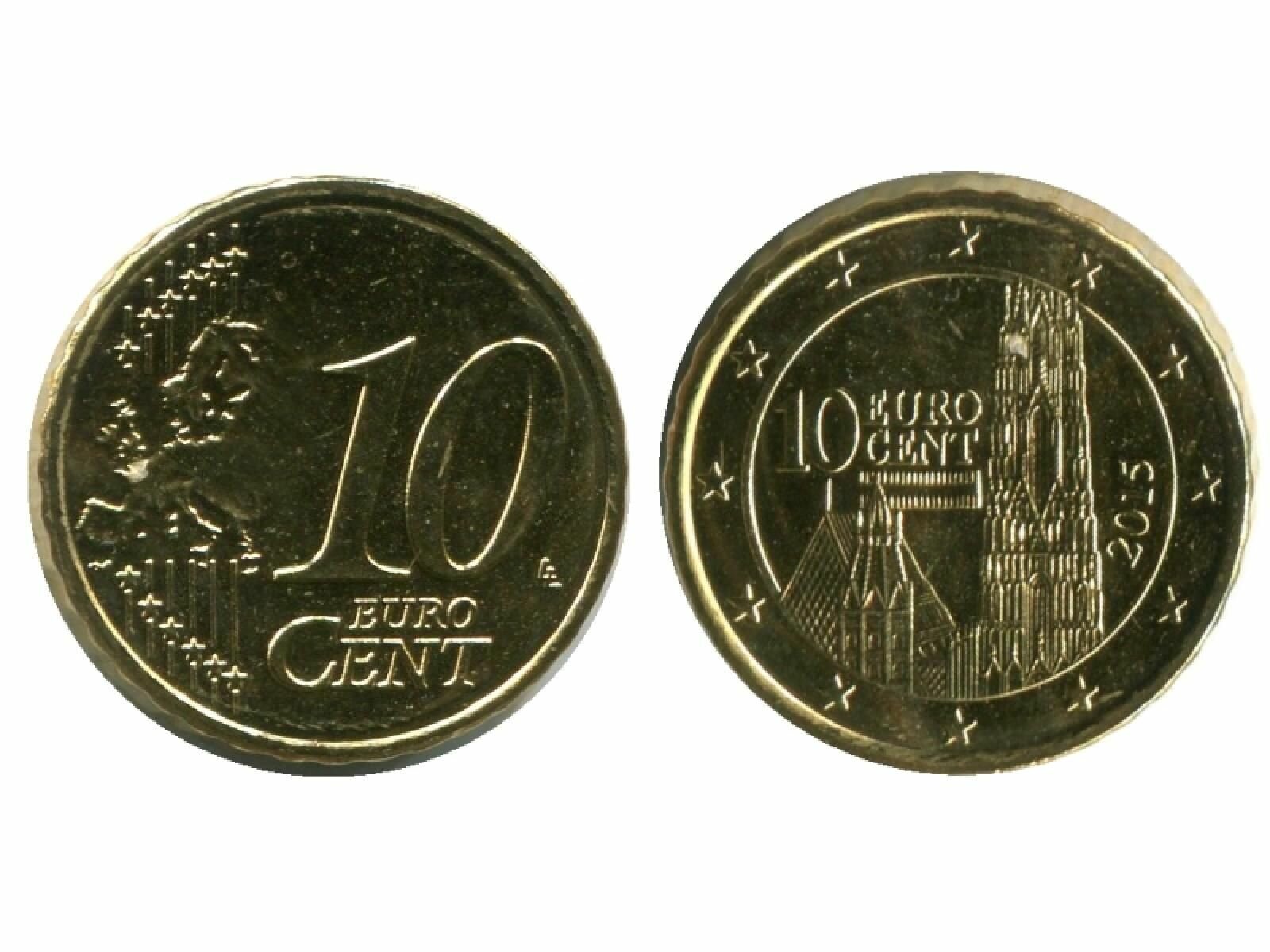 10 Евроцентов Австрии 2015 Г.