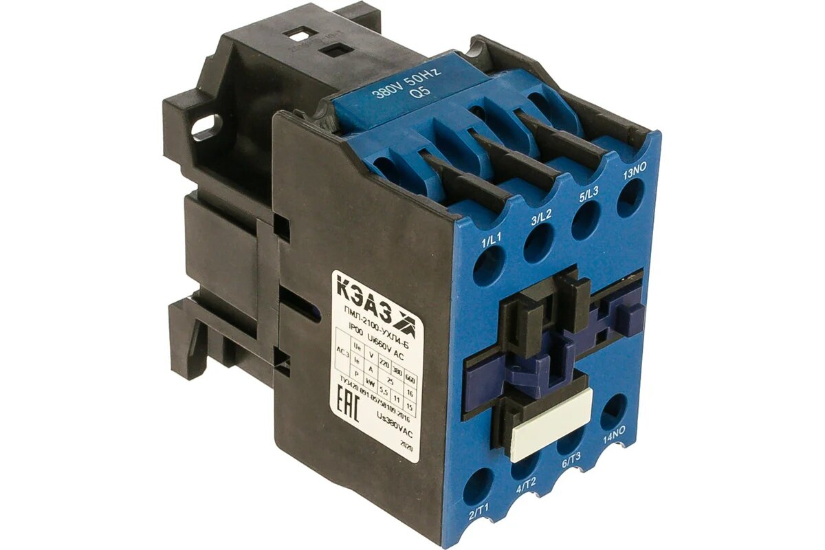 Контактор КЭАЗ ПМЛ-2100-25А 380AC Б-УХЛ4, 110573, промышленный электротехнический компонент