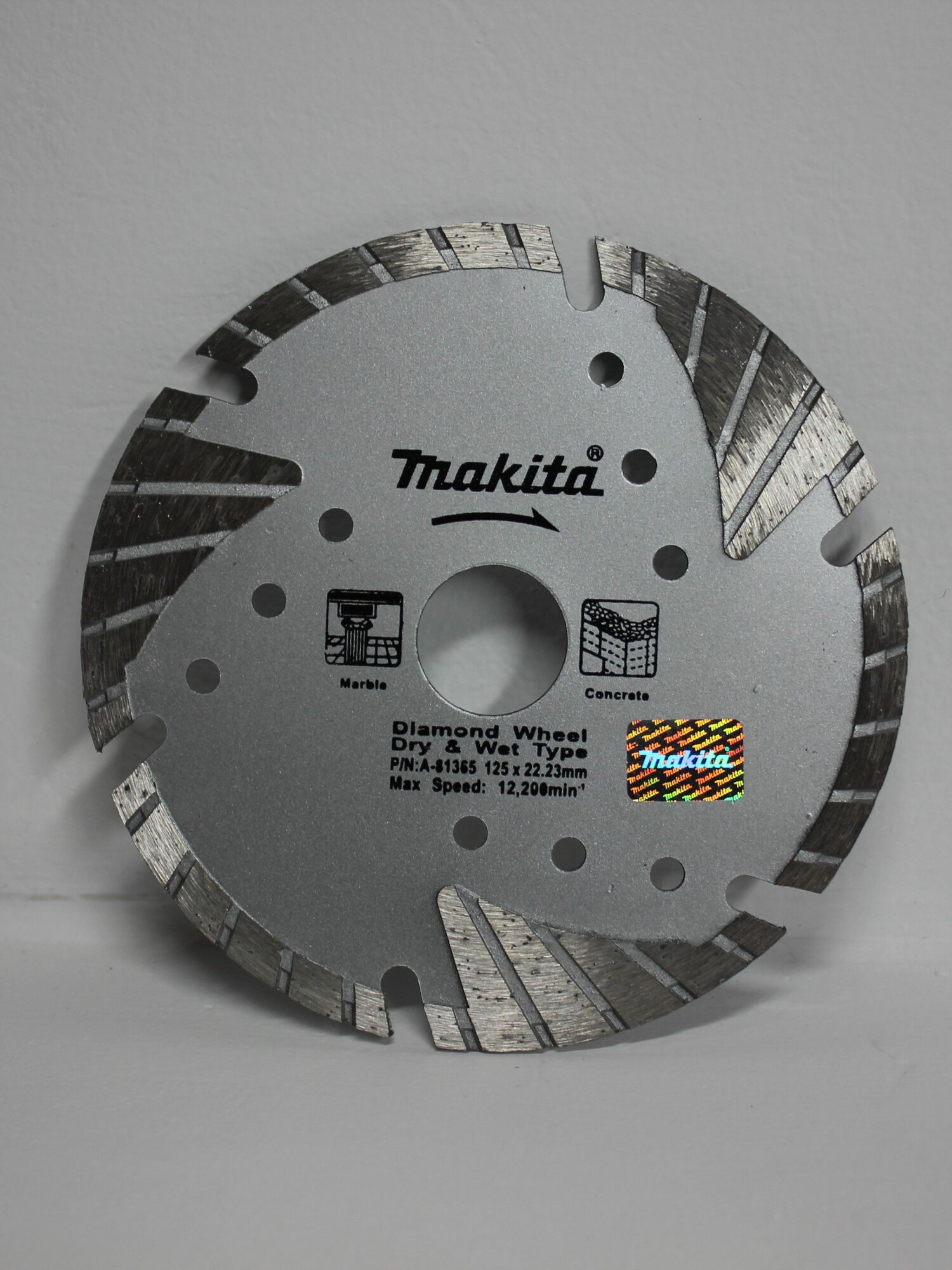 Алмазный диск турбо-сегмент 125 мм по бетону