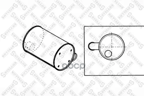 Резонатор(бочка) глушителя ! Евро 3 выход сбокуMAN F90 19/19/22/24/25/26 D2865/2866 85-> Stellox арт. 8203010SX
