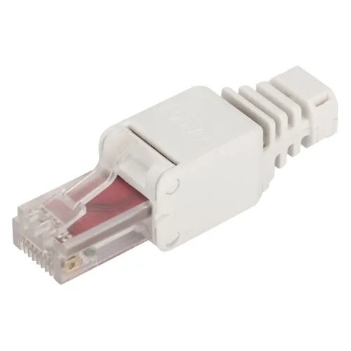 Коннектор Lanmaster (LAN-TMP-U6A-WH) полев. RJ45 кат.6A UTP бел. (упак:1шт)