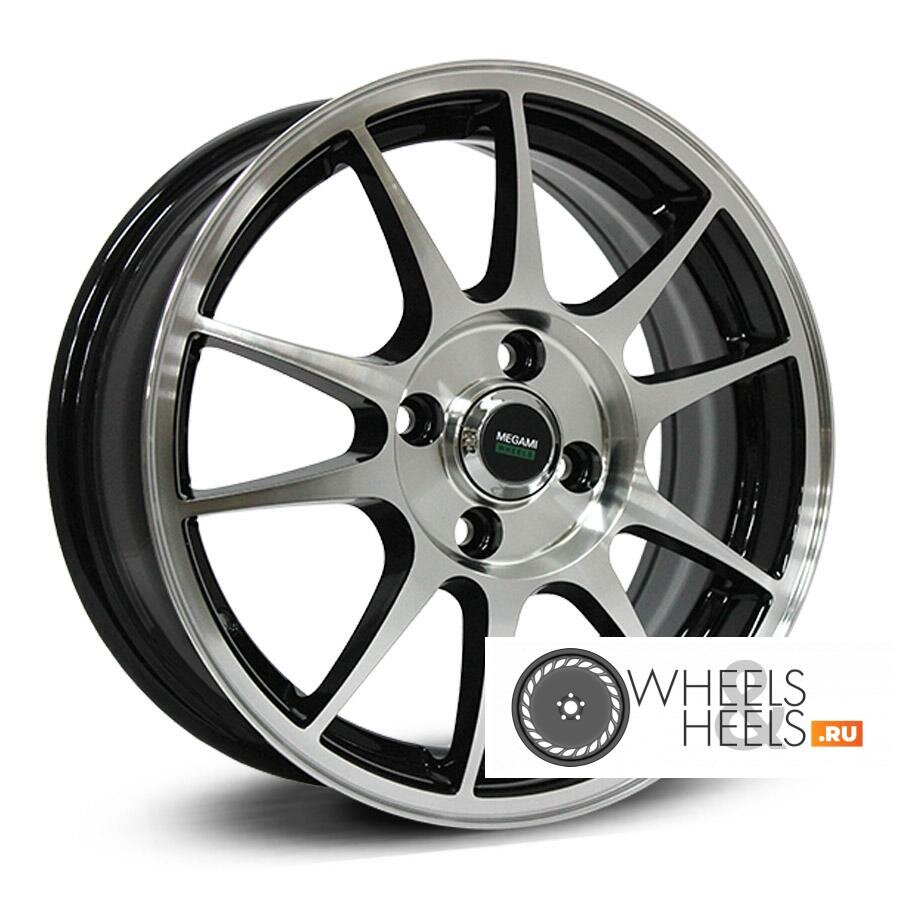 Megami MGM-5 15x6 4x98 et35 dia58.6 Черный с полированной лицевой поверхностью