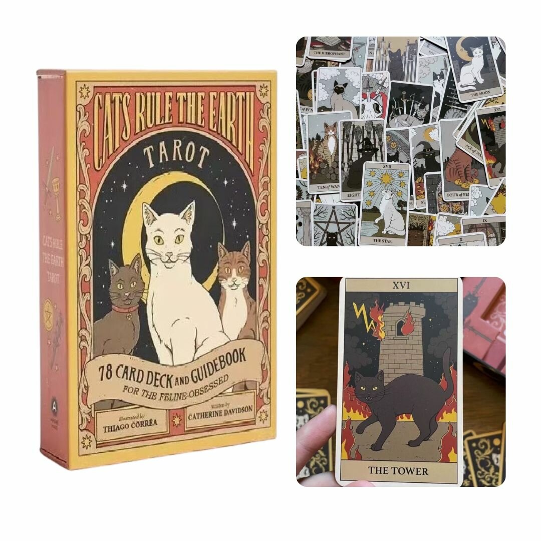 Колода Таро с кошками: 78 карт для гадания, изучения символики и предсказаний с уникальными иллюстрациями