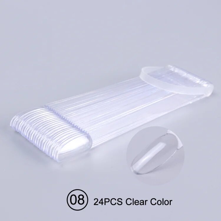 Накладные ногти Full Beauty, 24 штуки, прозрачные A23-08