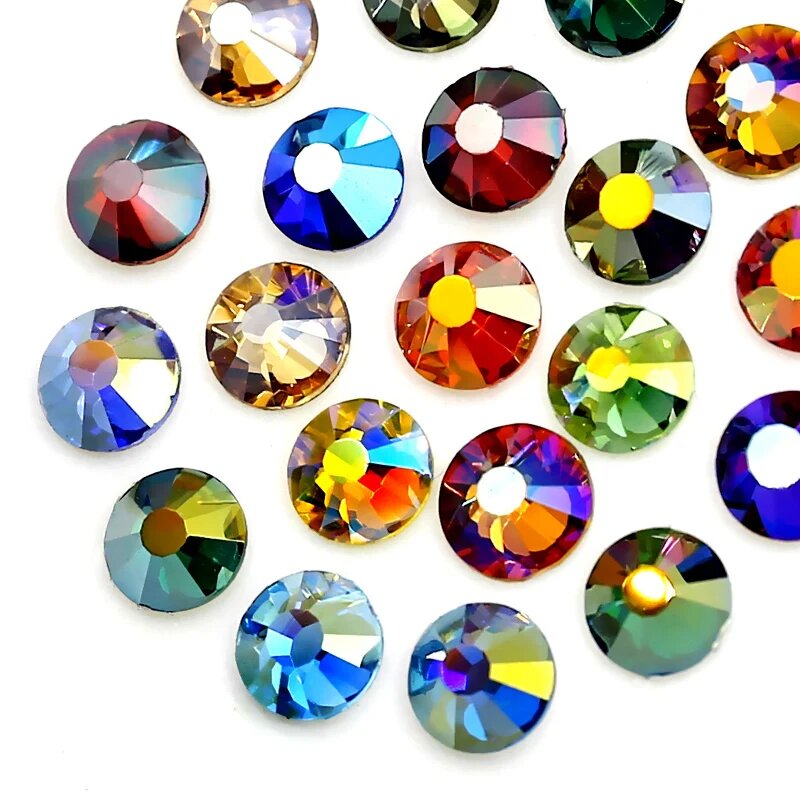 Стразы иридисцентные Mix Colors Shimmer SS16-SS30