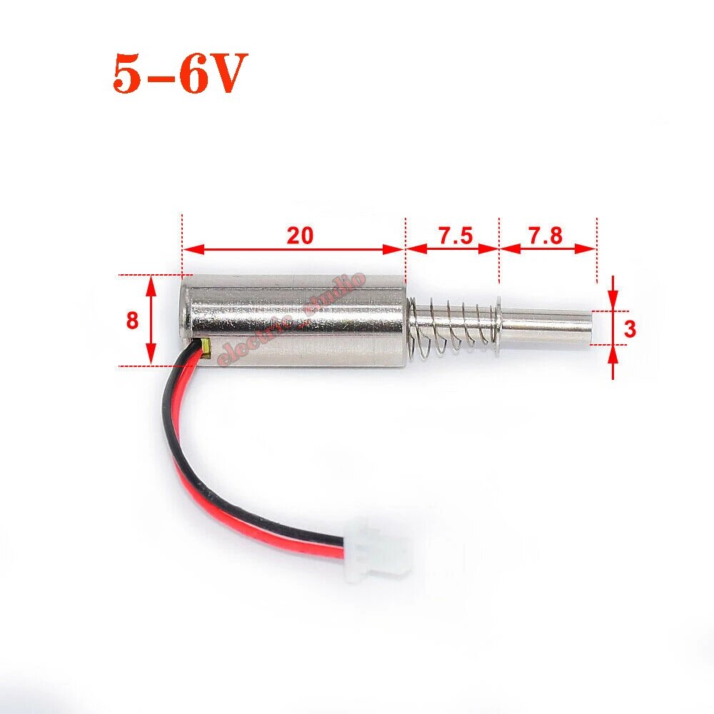 Миниатюрный электромагнитный соленоид 8 мм