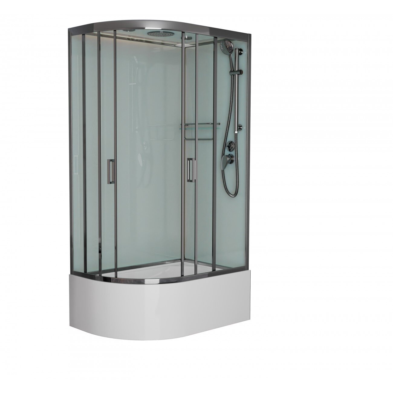 Душевая кабина Frank F412/2R М Brilliant 120х80х220 профиль хром, стекло матовое, правая 20108