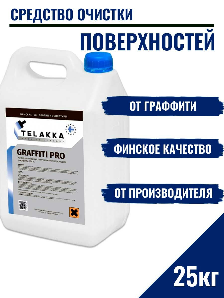 Смывка краски и маркера, а также жидкость для смывки маркера со стекла от финского бренда Телакка 25кг