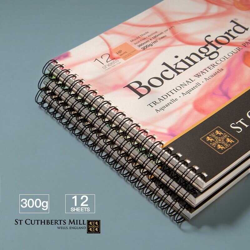 Бумага для акварели Saunders Waterford Black White 300g/m (12 листов)