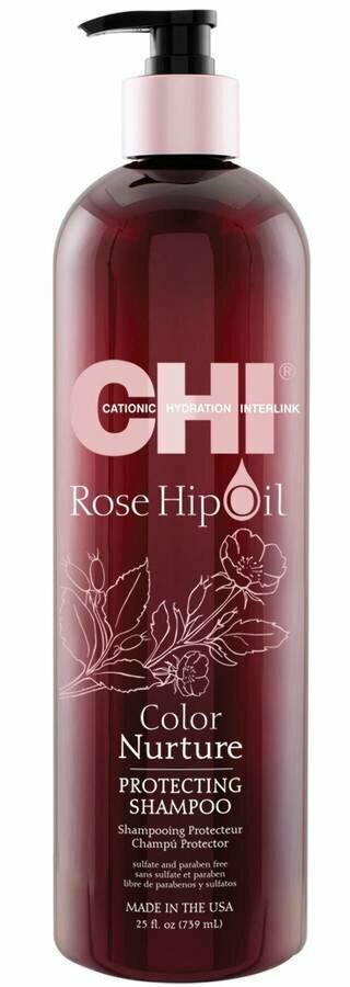 CHI Rose Hip Oil Shampoo - Шампунь с маслом шиповника для окрашенных волос 739 мл