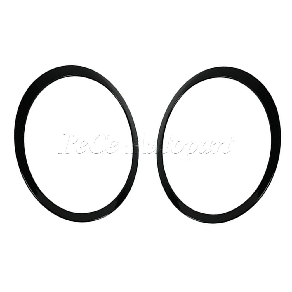 Для Mini для Cooper F55 F56 F57 2014-2021, глянцевый черный/посеребренный кольцо для фар, накладка, объемная крышка 51137300631 Gloss Black A Pair