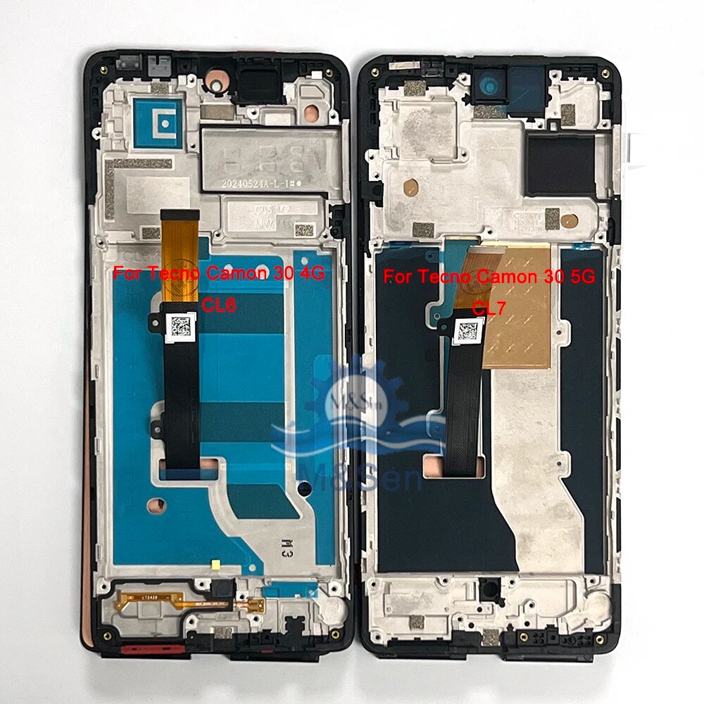Оригинальный 6,78 "для Tecno Camon 30 4G CL6K/5G CL7 сенсорный ЖК-экран для Camon 30 4G CL6 W Frame