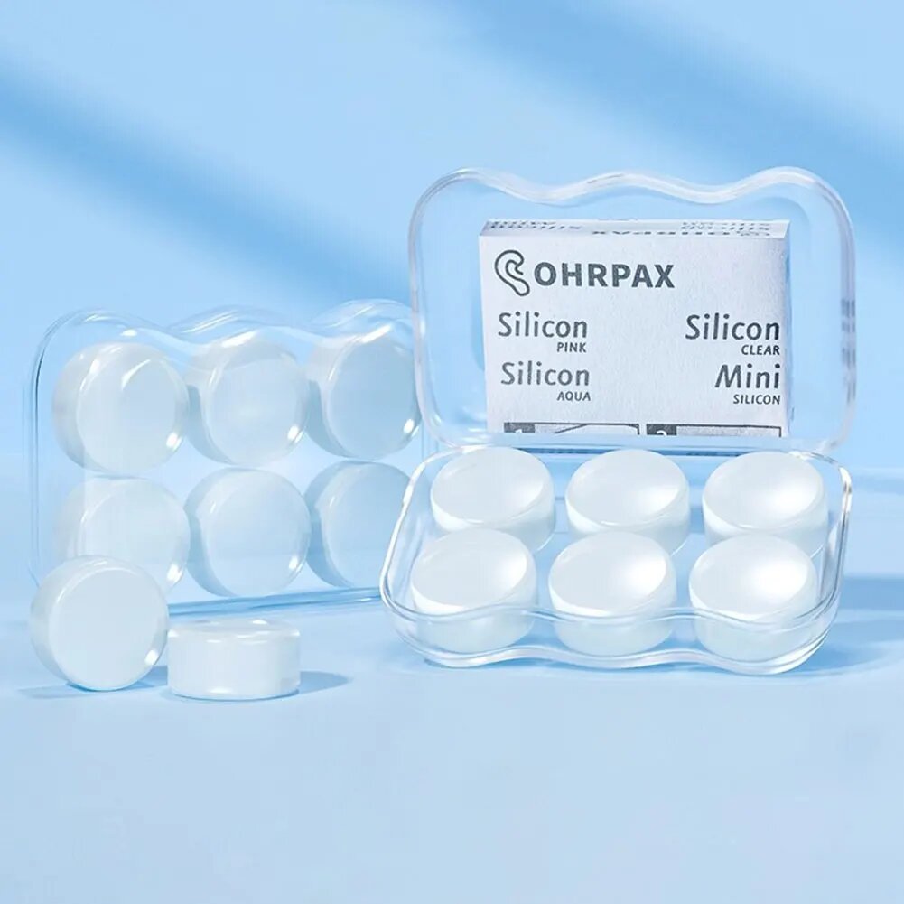 Многоразовые силиконовые беруши 6 шт. Transparent