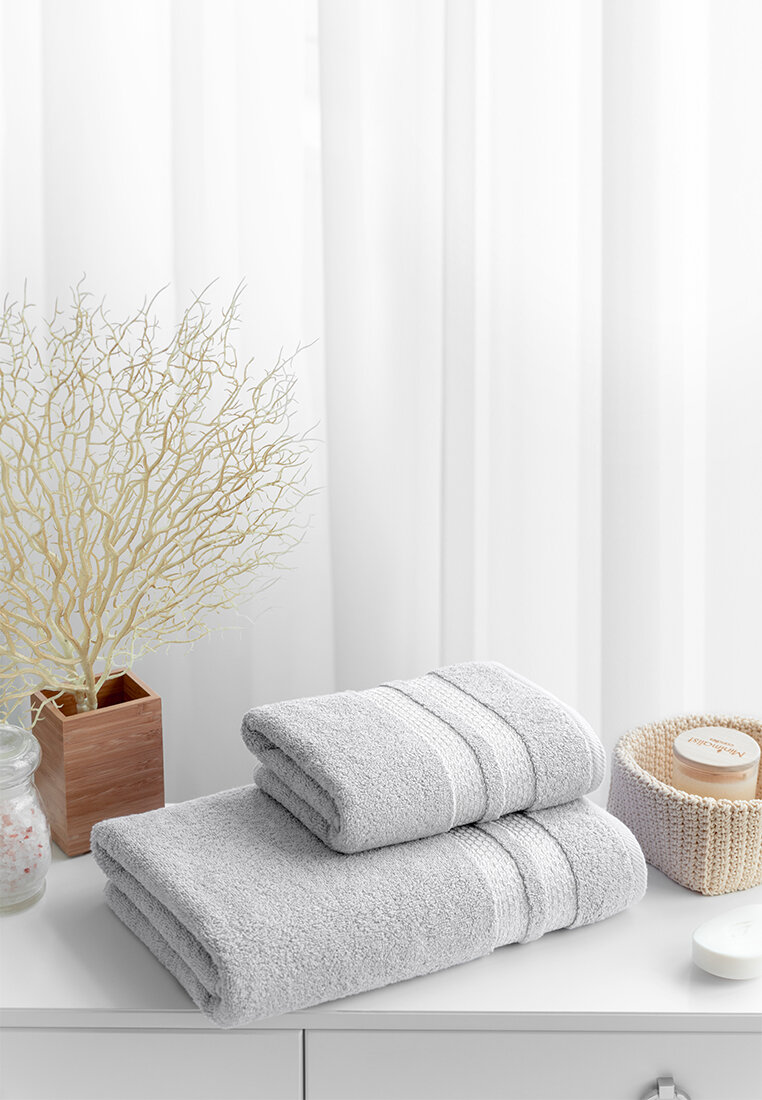 Полотенца банные махровые 50х90 и 70х140 см Verossa, в наборе 2 шт.