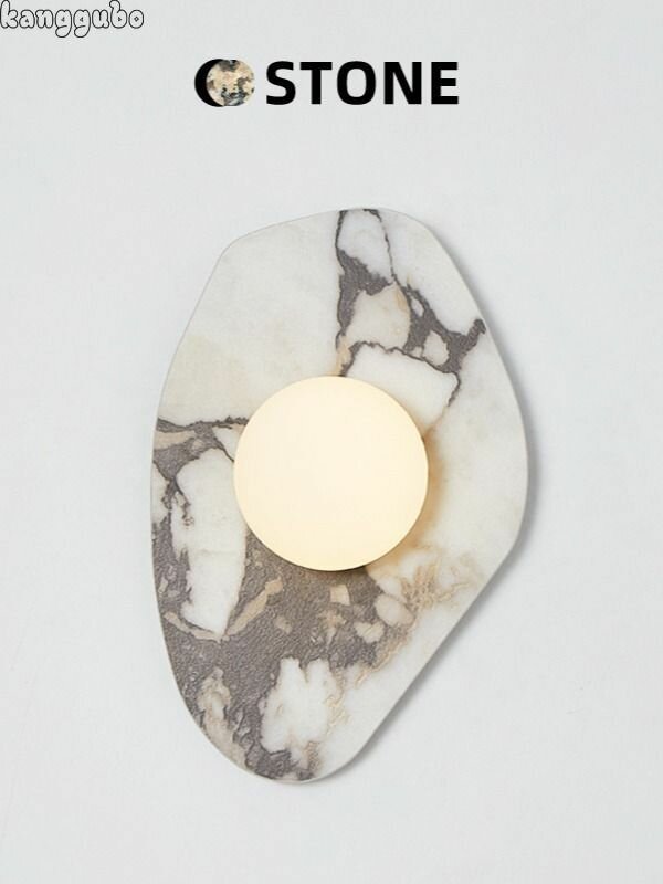 Каменный настенный светильник в стиле ваби-саби