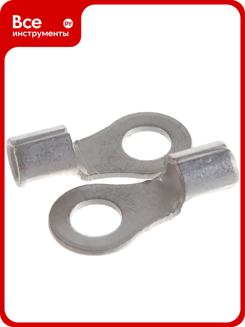 Наконечник ПМ 16-8 КВТ 48883, 8 КВ, медный кольцевой прямой тип, монтаж под пайку, винтовое крепление