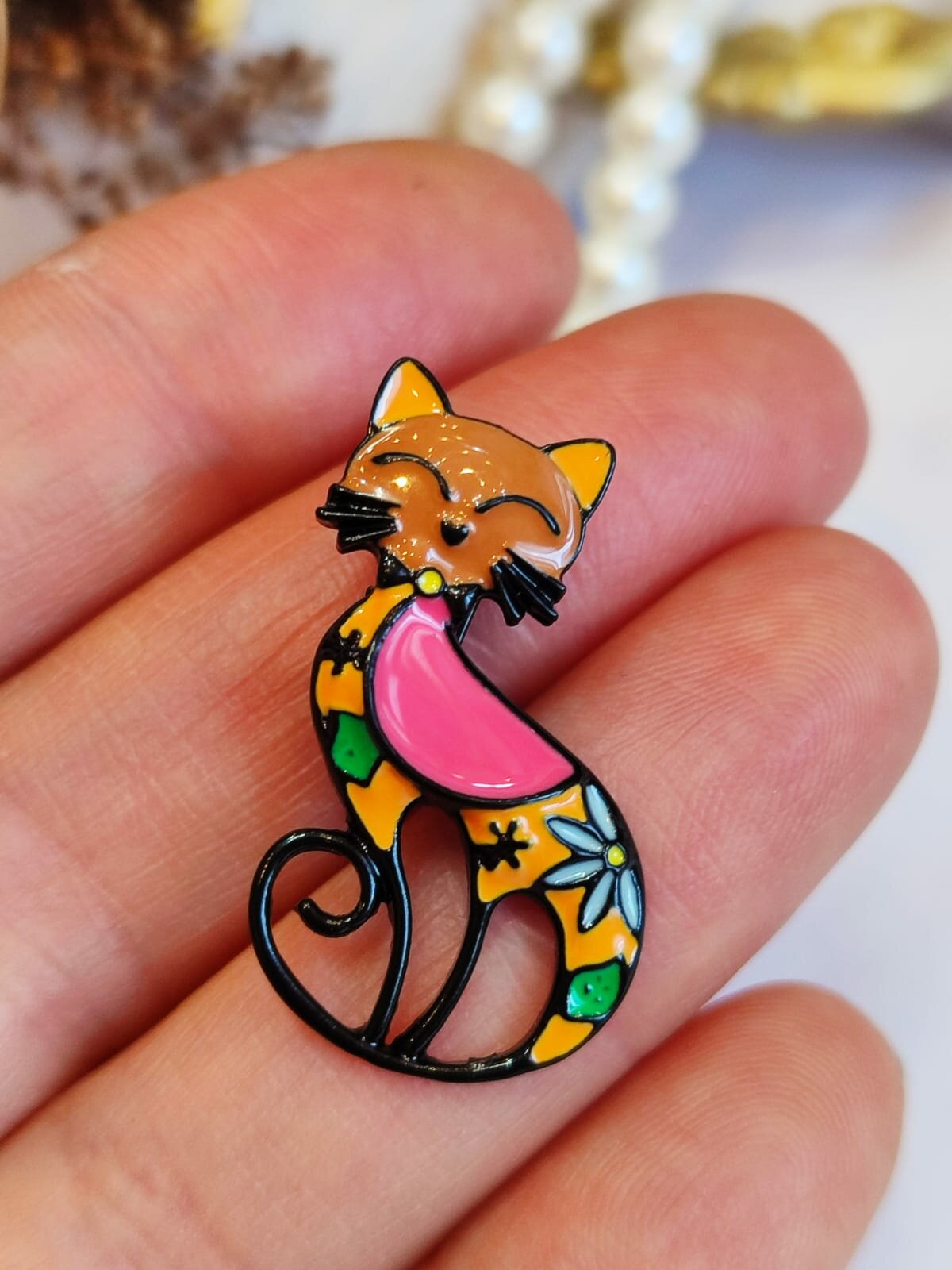 Брошь, эмаль