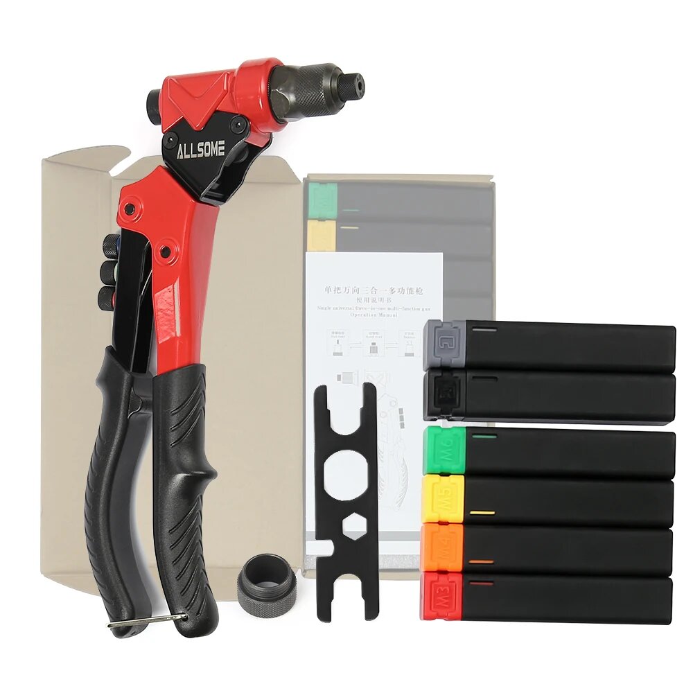 Ручной клепальный пистолет Allsome 3 в 1 M3/4/5/6