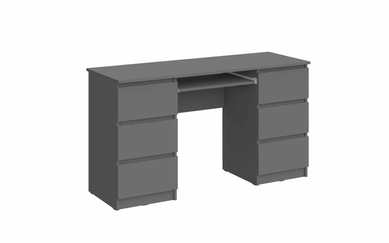 Стол Челси 6 ящиков (Графит, графит) МИФ