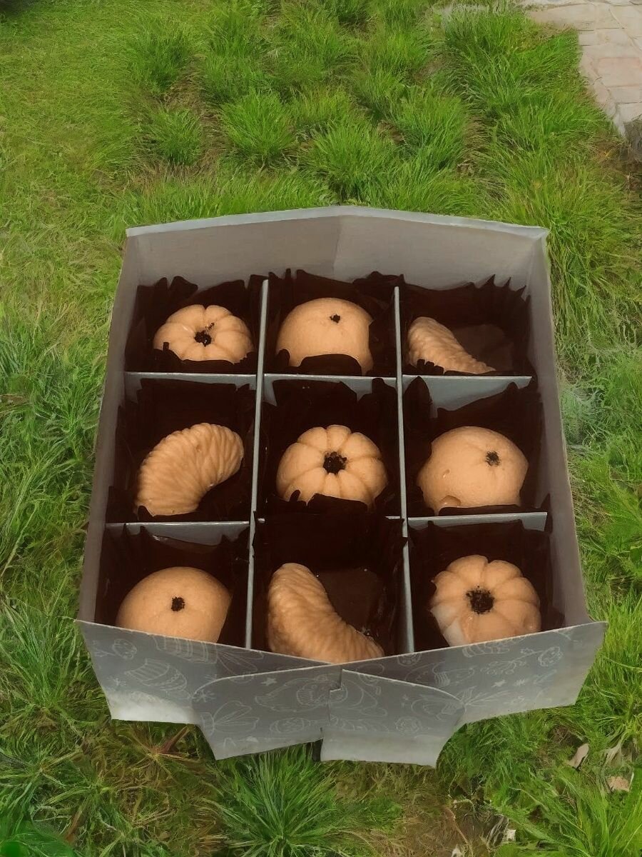 Набор мандаринов "Новогодний", фигурный шоколад, без ГМО, 163г