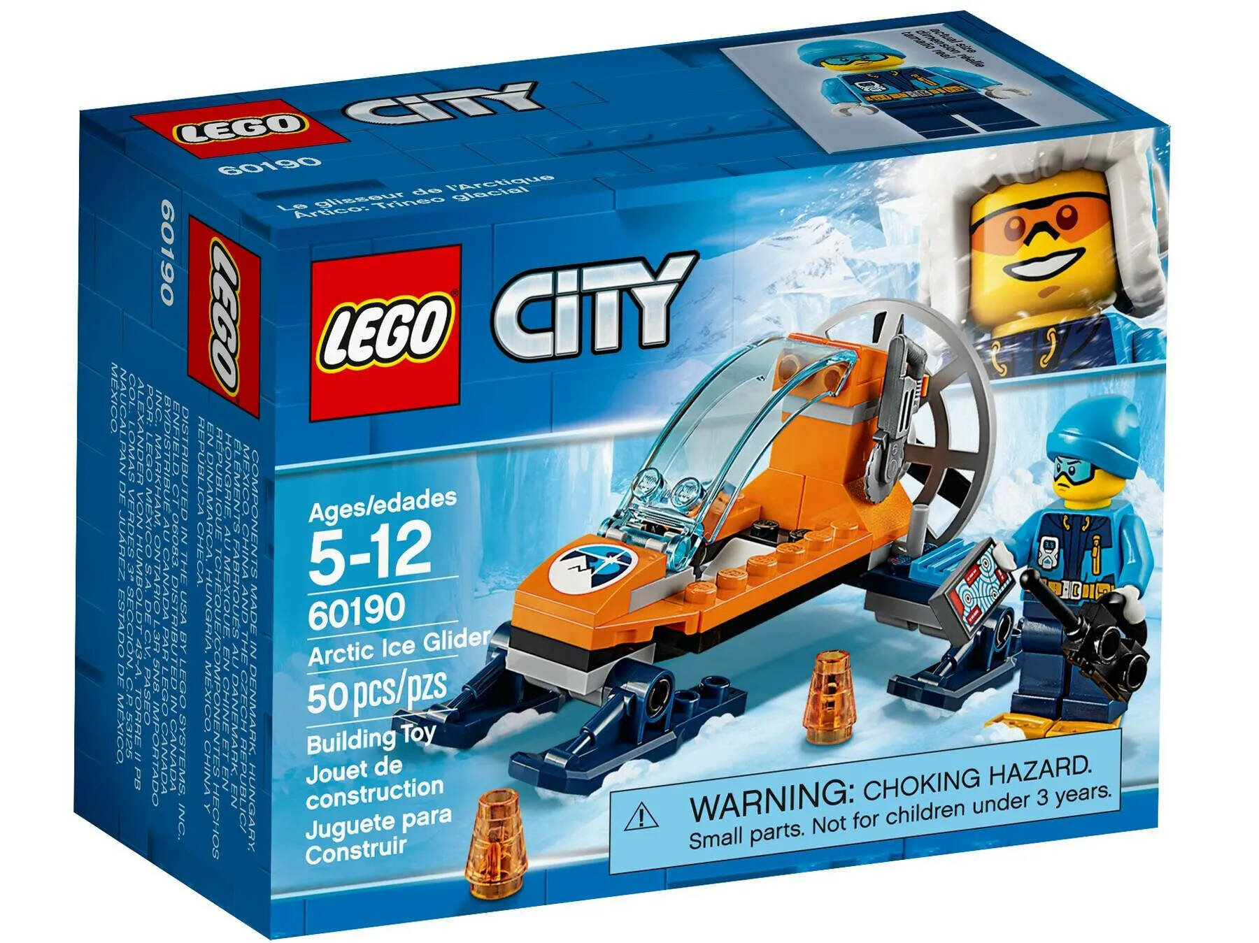 Конструктор LEGO CITY 60190 Аэросани, 50 деталей, от 5 лет, 2018 год