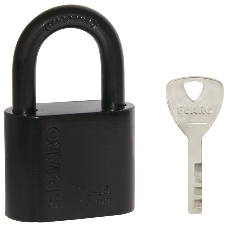 Замок навесной Fuaro (Фуаро) PL-15-40 Black диск. 4 кл. Блистер