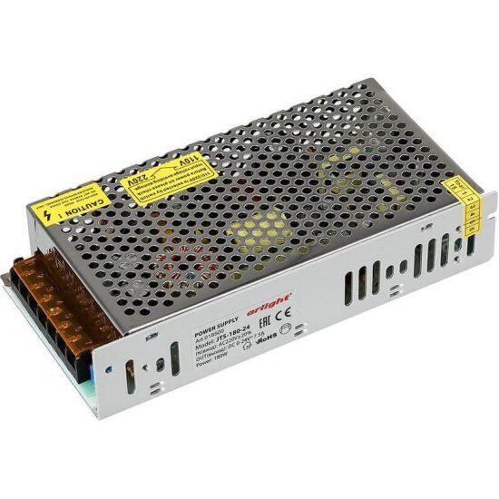 Блок питания регулируемый Arlight JTS-200 0-24V 180W *20 IP 7,5A 018500
