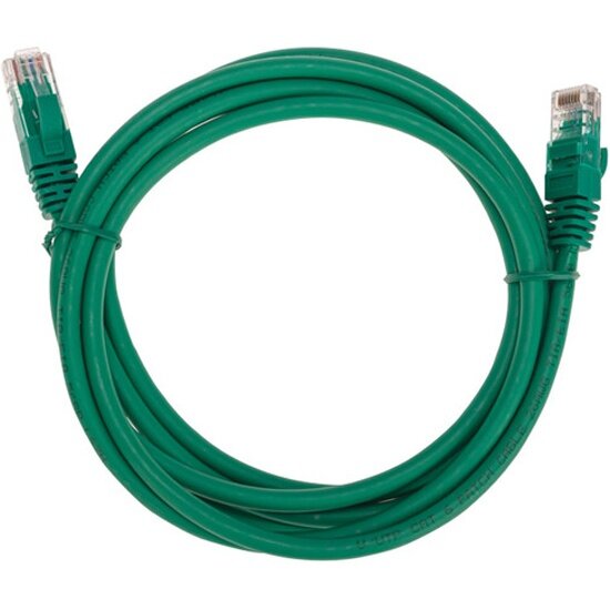 Патч-корд U/UTP Rexant cat 6, медь, LSZH (негорючий), 2 м, RJ45-RJ45, 26AWG, зеленый