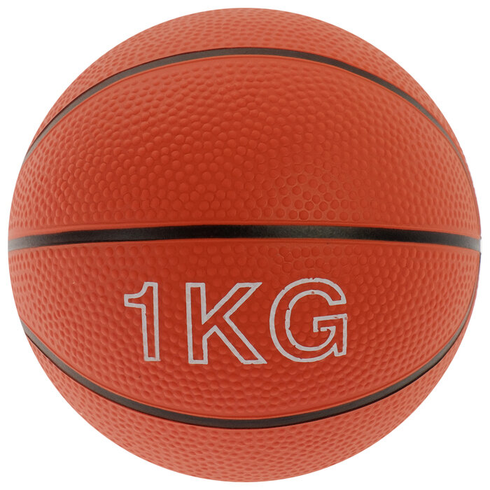 Медицинбол 1 кг, цвет оранжевый