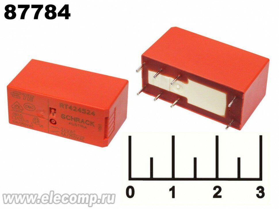 Реле ~24V 8A/250V 7-1393243-6 (RT424524)