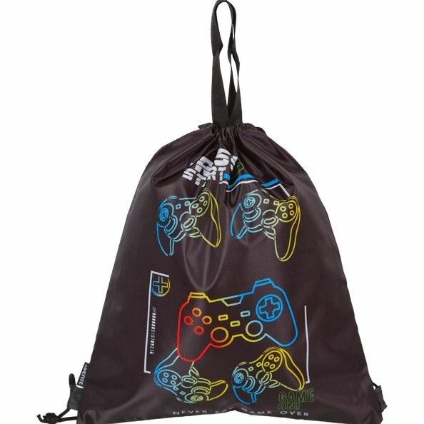 Сумка для сменной обуви "deVENTE. Press Start" 38x43 см, водоотталкивающая ткань, на веревочной завяках