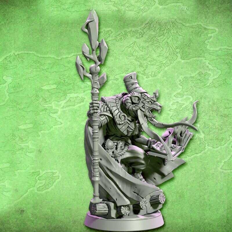 Крыса шаман, колдун, Plague Priest (Skaven, Rat, Мышь) миниатюра миниатюра для DnD (ДнД) и других Настольных игр( НРИ, Варгеймов или РПГ), фентези тематика