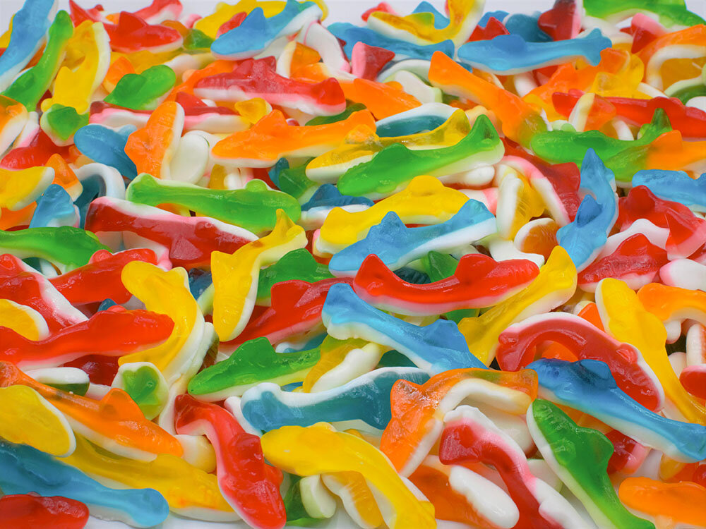 Мармелад жевательный FINI "Акулы Ассорти" фруктово-ягодные вкусы, 1 кг