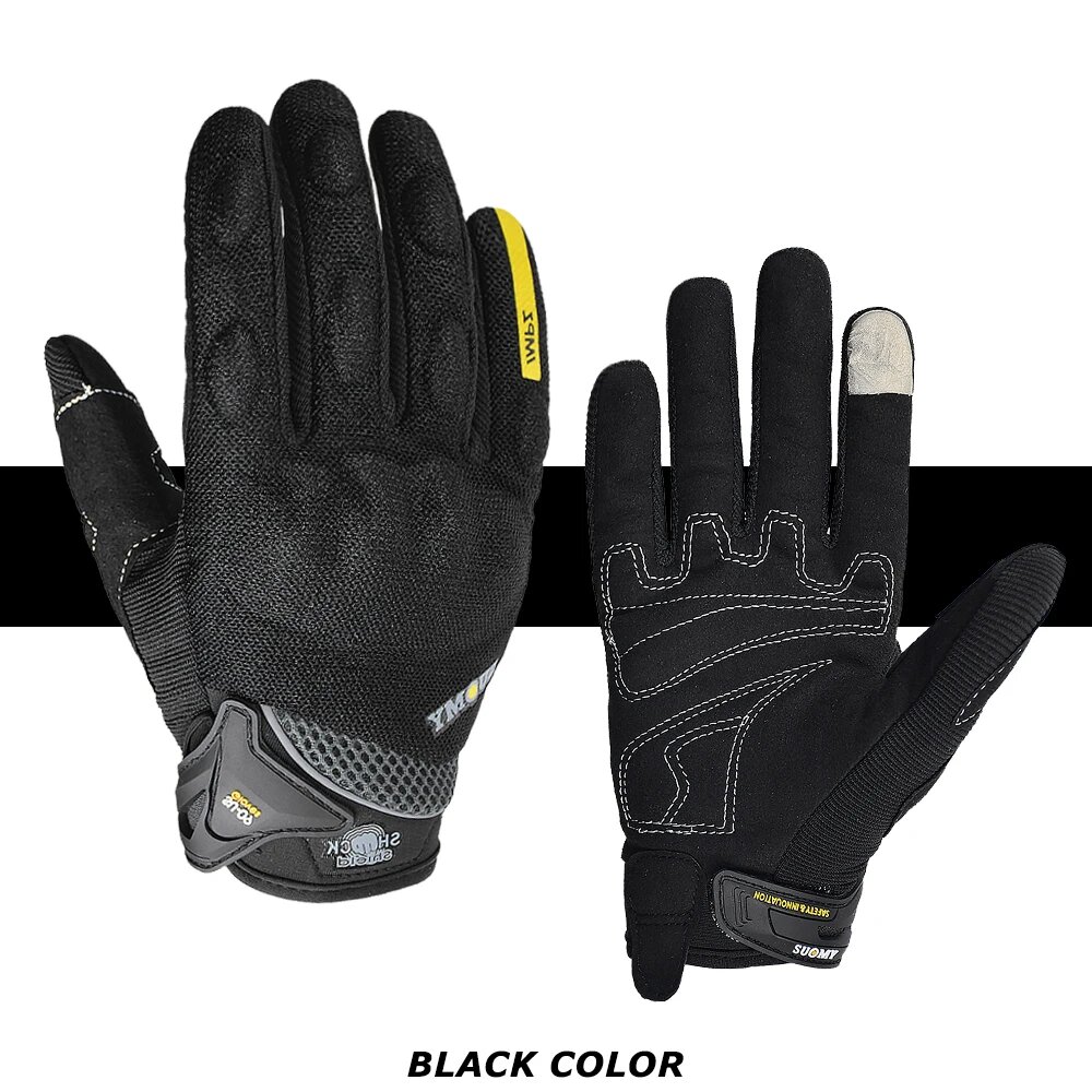 Летние мотоциклетные перчатки для верховой езды, мужские дышащие перчатки для Черный, XXL, Black